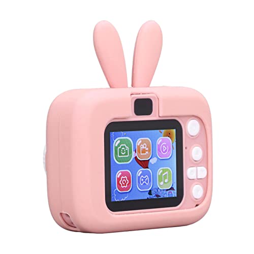 Kids Camera, Silicone Cover Kids Camera Toy Rich Effects 2.0 Inch Color Display 1080P for Daily Life (Pink)