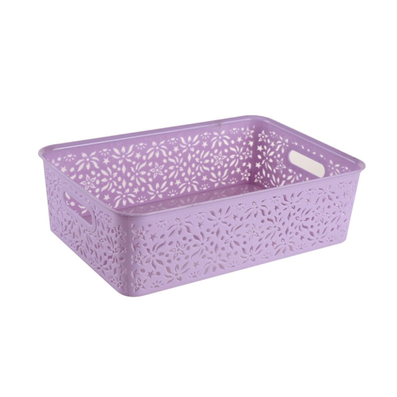 COHEALI 2pcs Box small plastic baskets plastic basket tray stackable organizer bins hollow clothes storage bins stackable basket stackable storage bins household purple drawer box