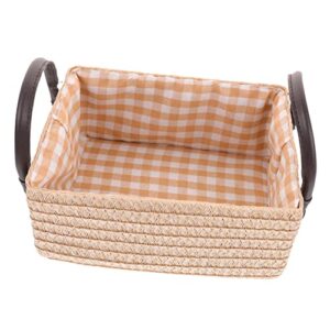 ibasenice 2pcs Storage Basket Clothes Storage Seagrass Woven Toy Basket Open Storage Bin Toy Storage Container Wood Basket Woven Storage Bins Household Clothes Basket Storage Box Pp Wardrobe