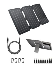 portable solar panel, actuego 30w solar panels portable ip65 portable solar charger for cell phone ip65 waterproof solar panel kit 18v dc/usb/usb-c for power station/camping/hiking/outdoor avtivities