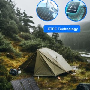 Portable Solar Panel, ActuEgo 30W Solar Panels Portable IP65 Portable Solar Charger for Cell Phone IP65 Waterproof Solar Panel Kit 18V DC/USB/USB-C for Power Station/Camping/Hiking/Outdoor Avtivities