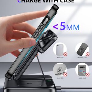 Wireless Charger for iPhone and Samsung Multiple Devices, Portable Apple Charging Station for iPhone 15/14/13/12/11/Pro/Max/Plus, for Apple Watch Charger iWatch and Galaxy Watch, for AirPods 3/2/Pro