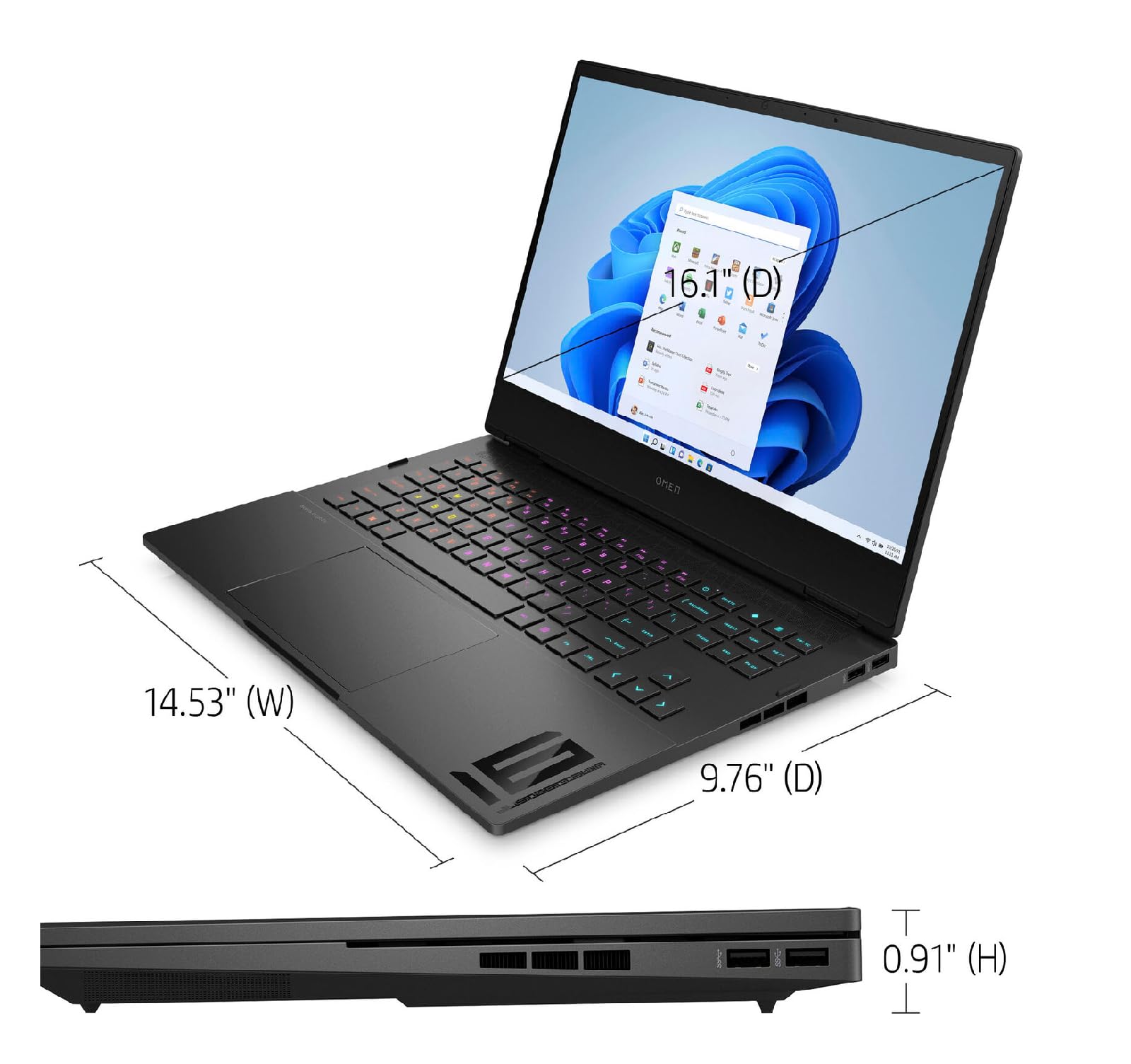 HP 2023 Newest OMEN Gaming Laptop, 16.1" QHD 165Hz Display, Intel Core i9 12900H (14 cores, up to 5GHz), NVIDIA GeForce RTX 3060, 64GB DDR5 RAM, 2TB SSD, Wi-Fi 6E, Backlit Keyboard, Windows 11 Home