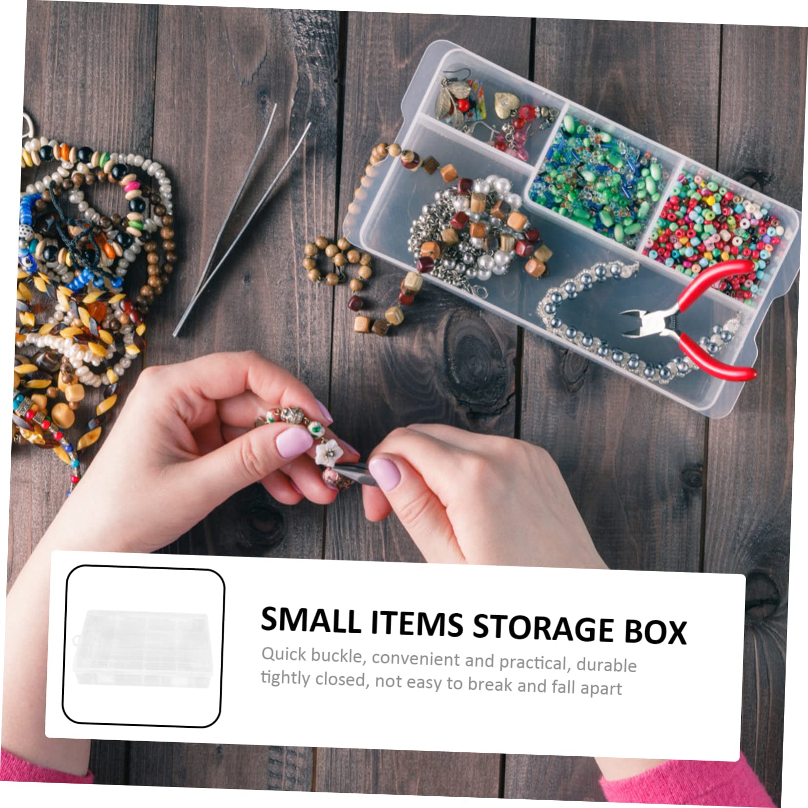 Cabilock 6 Pcs Detachable Storage Box Jewelry Organizer for Necklaces Earring Holder Case Storage Container with Dividers Jewelry Organizer Tray Pp Plastic Multifunction Stud Box