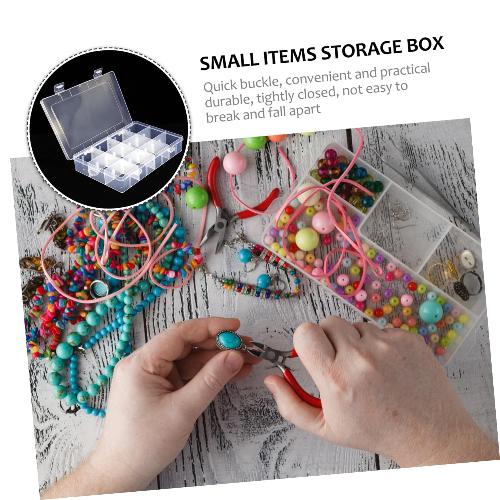 Cabilock 6 Pcs Detachable Storage Box Jewelry Organizer for Necklaces Earring Holder Case Storage Container with Dividers Jewelry Organizer Tray Pp Plastic Multifunction Stud Box