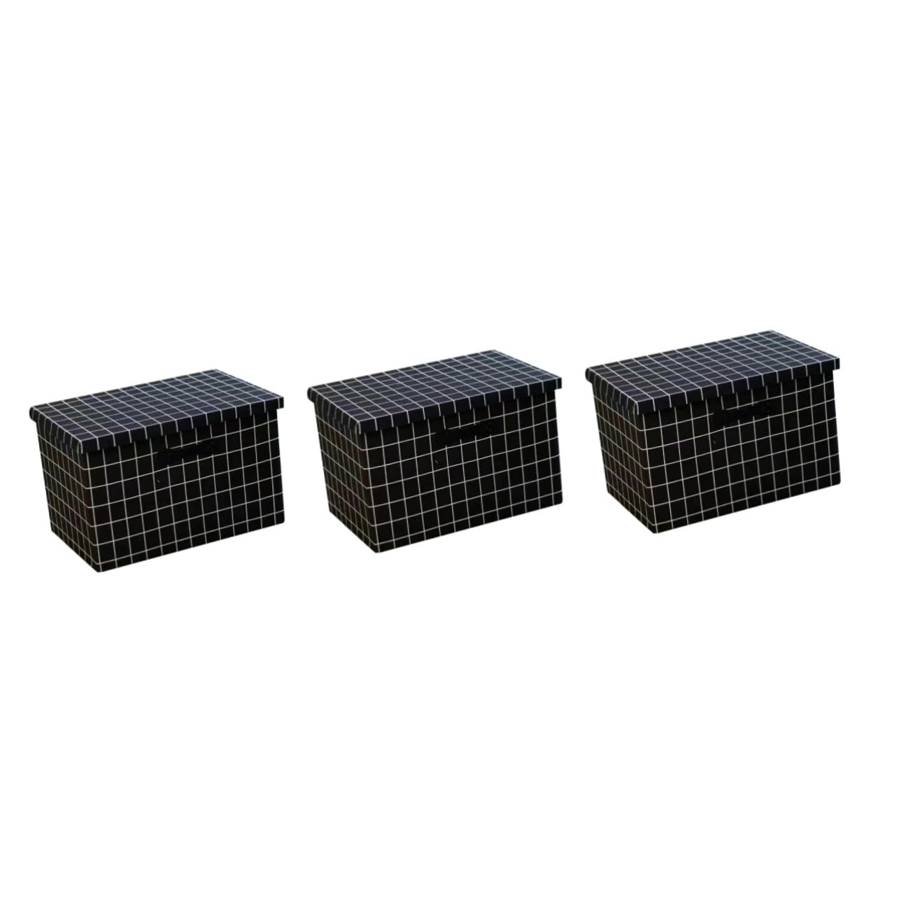 Cabilock 3 Pcs Folding Storage Box Collapsible Storage Bins Stackable Storage Bins Cube Storage Baskets Storage Cubes Storage Basket Storage Bins with Lids Container Large Cardboard