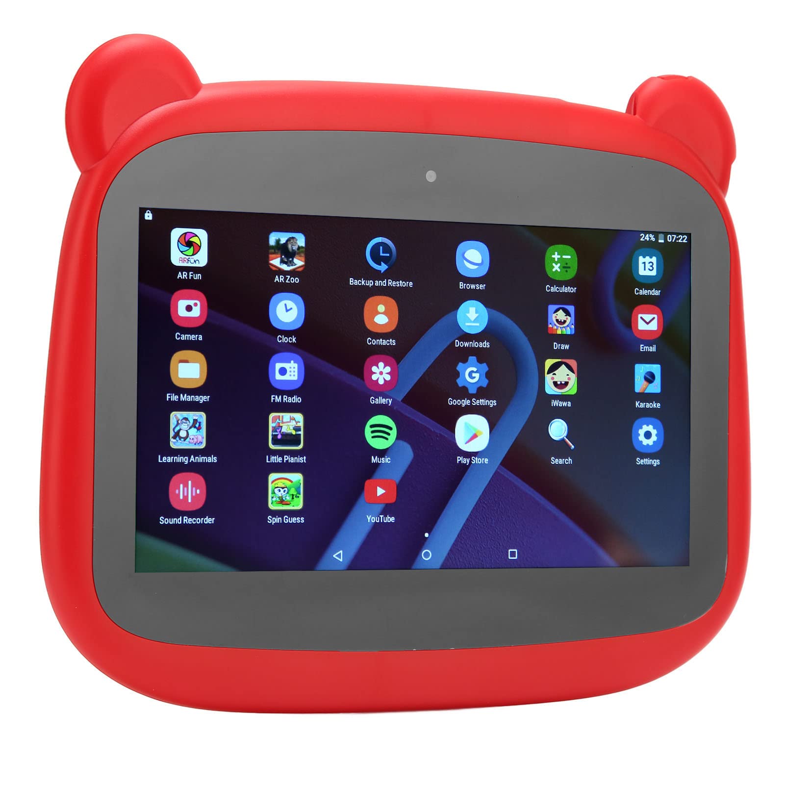 FOSA Little Bear Shaped Kids Tablet 7 Inch, Octa Core CPU, 32GB ROM, IPS HD Display, 5000mAh Battery,10.0, Dual Camera (US Plug)