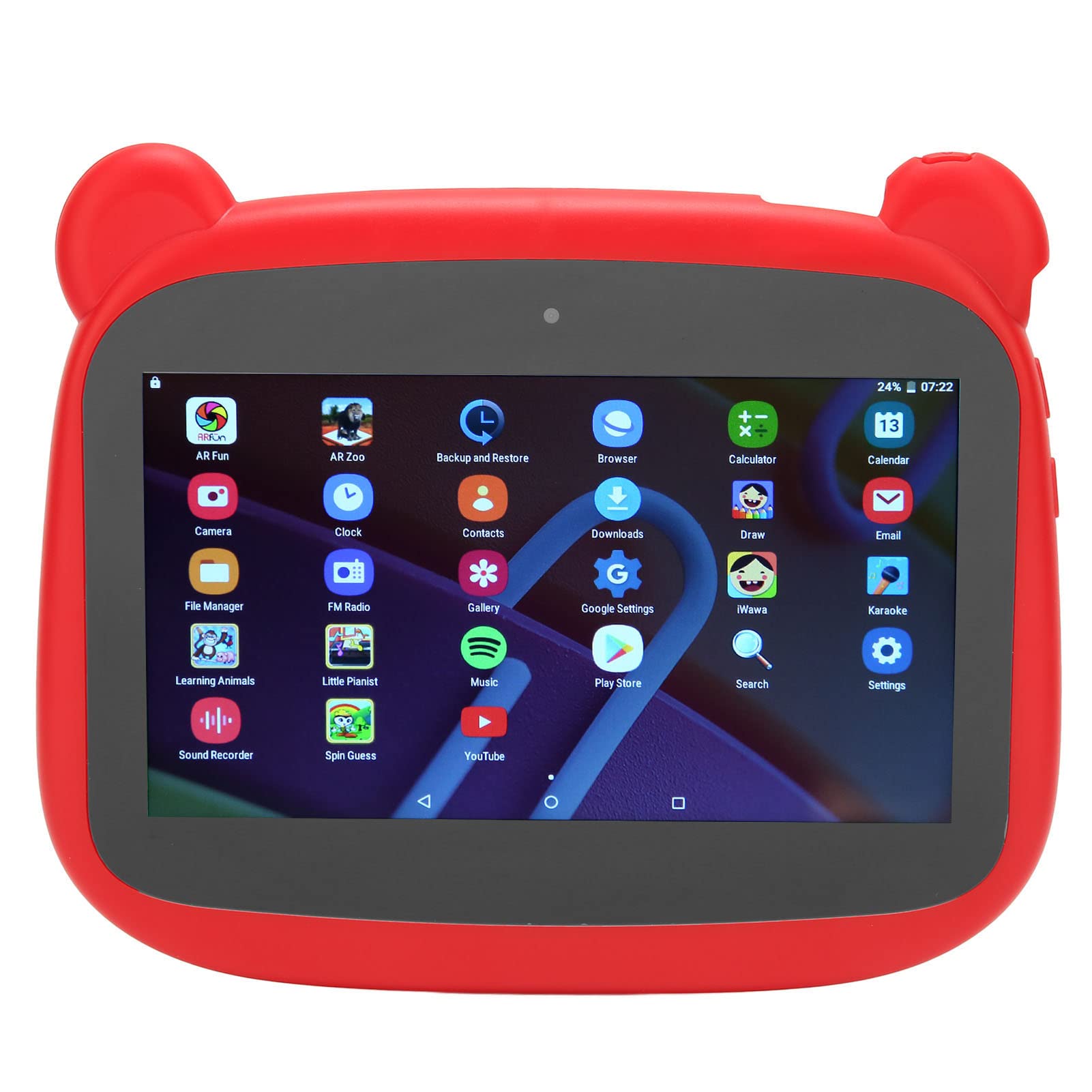 FOSA Little Bear Shaped Kids Tablet 7 Inch, Octa Core CPU, 32GB ROM, IPS HD Display, 5000mAh Battery,10.0, Dual Camera (US Plug)