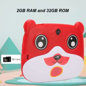 FOSA Little Bear Shaped Kids Tablet 7 Inch, Octa Core CPU, 32GB ROM, IPS HD Display, 5000mAh Battery,10.0, Dual Camera (US Plug)