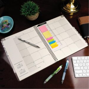 2024 Essential 8.5"x11" Monthly Planner with Tabs - 14 Months (November 2023 Through December 2024) - Professional, Simple, Easy-to-Use Design. Frosted Vinyl Covers for Extra Protection