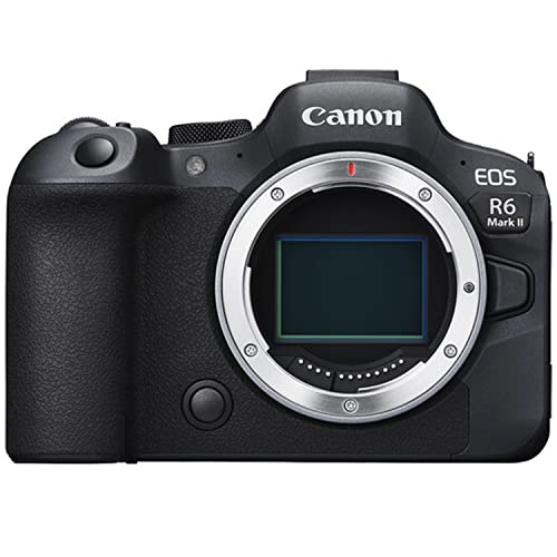 Canon EOS R6 Mark II Mirrorless Camera (Body Only) + 2pc 64GB Memory Cards + Canon HG-100TBR Tripod Grip + Spare Battery + Case & More (Renewed)