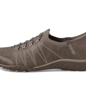 SKECHERS Women's Breathe Easy-Home Body Sneaker, Dark Taupe, 12