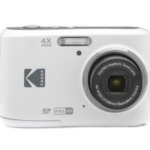 KODAK Pixpro FZ45 Digital Camera Bundle, Includes: SanDisk 32GB Memory Card, Spare Batteries, Hard Shell Camera Case and Card Reader (5 Items) (White)