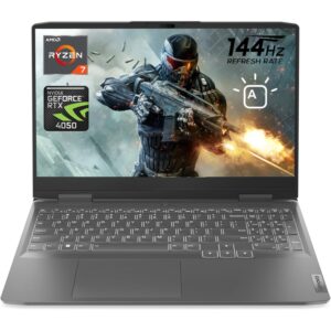 lenovo loq 16" 144hz wuxga gaming laptop, geforce rtx 4050, amd ryzen 7 7840hs (> i7-12700h), 64gb ddr5 ram, 2tb pcie ssd, webcam, backlit keyboard, rj-45, wi-fi 6, windows 11 home, grey