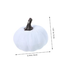 NOLITOY 1 Set Decorations Autumn Plush Model Pumpkin Decor 8 cm Thanksgiving Tabletop Adorn Artificial Foam Pumpkin Artificial Pumpkin Adorn Supplies Decorate Cloth Maple Leaves Model