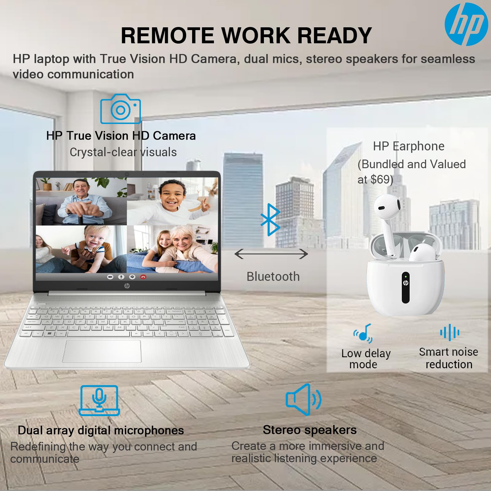 HP Laptop Computer, 15.6 Inch HD Touchscreen Display, 11th Gen Intel Core i3-1115G4(Beat i5-1035G4), 8GB RAM, 256GB SSD, Windows 11 Pro, Webcam, HDMI, WiFi 5, Silver, PCM