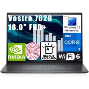 dell 2023 vostro 7620 16" fhd+ business laptop computer, intel 14-core i7-12700h, geforce rtx 3050 ti 4gb, 40gb ddr5 ram, 4tb pcie ssd, wifi 6e, backlit keyboard, fingerprint reader, windows 11 pro