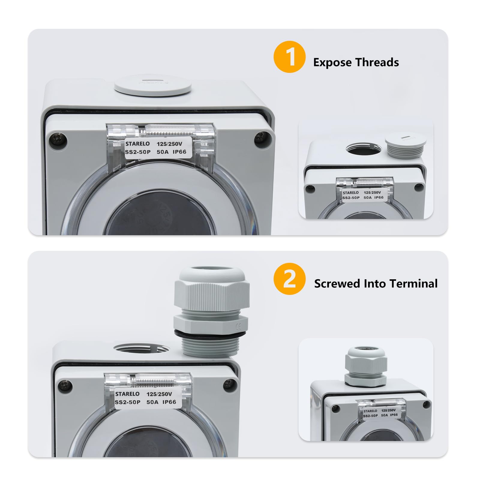 STARELO L6-30P Box&Small Metric Box Connectors