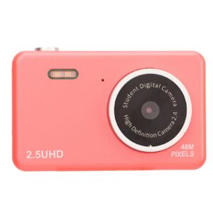 smart digital camera, white balance cute multi color filters selfie camera 2.5k hd for student (pink)