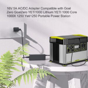 TAIFU 16V AC Adapter for Goal Zero Yeti 150 200 400 500 1250 Yeti Lithium 400/1000/1400/3000 200X 500X 1000X Portable Power Station Sherpa 50/100/100AC PN:31901 22004 23000 Goal Zero Power Supply Cord