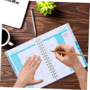 MAGICLULU 2pcs Note Pads Notebook Note Book Teacher Planner Home Supply Convenient Daily Planner Academic Year Planner 2023-2024 Planner Notepad Aluminum Alloy Household Office Handbook