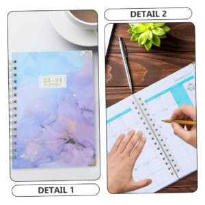 MAGICLULU 2pcs Note Pads Notebook Note Book Teacher Planner Home Supply Convenient Daily Planner Academic Year Planner 2023-2024 Planner Notepad Aluminum Alloy Household Office Handbook