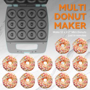 Baker's Friend Mini Donut Maker Machine, Bake 12 Mini Doughnuts, Maquina Para Hacer Donas, Perfect for Breakfast, Snacks, Desserts & More