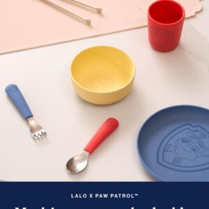 Lalo PAW Patrol Silicone Placemat for Toddlers & Babies - Non-Slip Kids Placemat for Restaurants & Dining Tables - Non-Toxic & BPA Free Safe - for Ages of 4 Months and Up - Chase