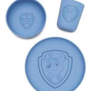 Lalo PAW Patrol Dinnerware Sets for Toddlers and Kids - Dishwasher Safe Tableware, BPA Free, Kids Dishes - Includes Bowl, Plate & Cup - 3 Pieces - Chase