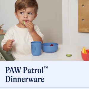 Lalo PAW Patrol Dinnerware Sets for Toddlers and Kids - Dishwasher Safe Tableware, BPA Free, Kids Dishes - Includes Bowl, Plate & Cup - 3 Pieces - Chase