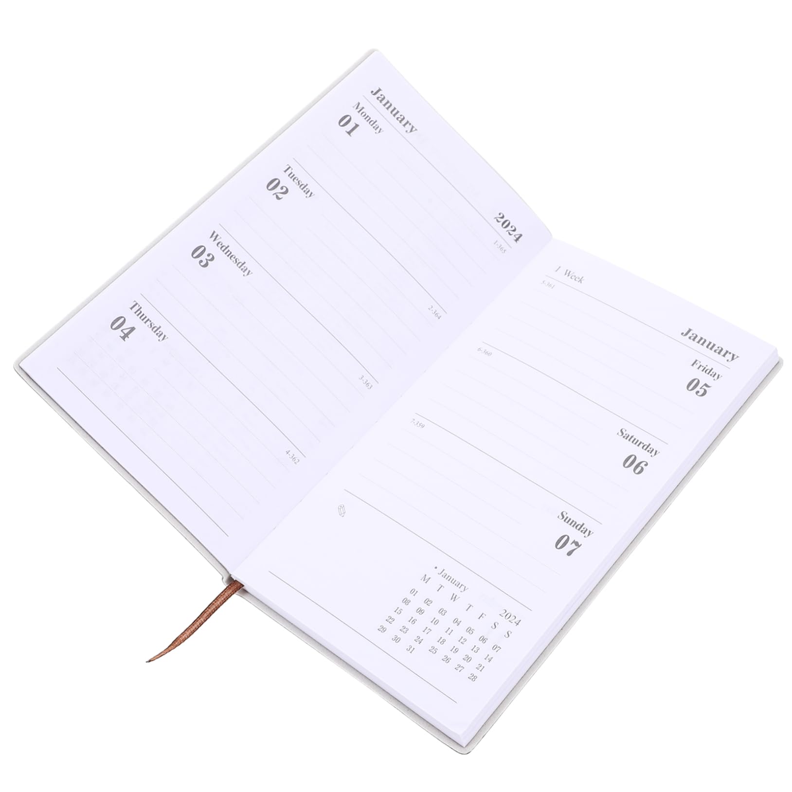 BUTIFULSIC 2024 Agenda Book daily agenda notebook schedule notebook daily schedule notepad notebook yearly notebook for planning notebooks office Planner portable imitation leather