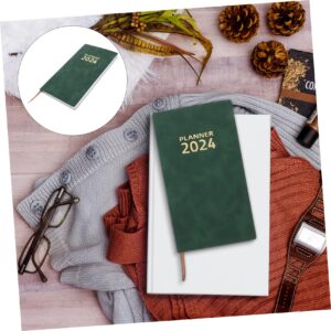 BUTIFULSIC 2024 Agenda Book daily agenda notebook schedule notebook daily schedule notepad notebook yearly notebook for planning notebooks office Planner portable imitation leather