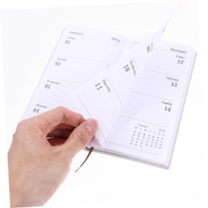 BUTIFULSIC 2024 Agenda Book daily agenda notebook schedule notebook daily schedule notepad notebook yearly notebook for planning notebooks office Planner portable imitation leather