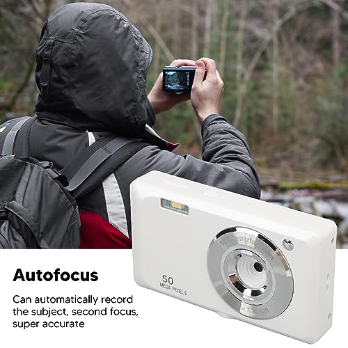 Digital Camera, 4K 50MP 2.7 Inch HD TFT Screen 16X Zoom Autofocus Face Recognition Compact Point and Shoot Cameras Portable Small Digital Camera for Travel Photography Vlogging