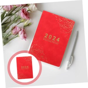 ABOOFAN 2pcs notebook agenda book calendar book a5 Paper household planner organizer multi-function academic planner daily planner 2024 convenient academic planner