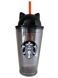 starbucks exclusive limited edition 2023 16 oz. grande kitty ears tumbler - halloween