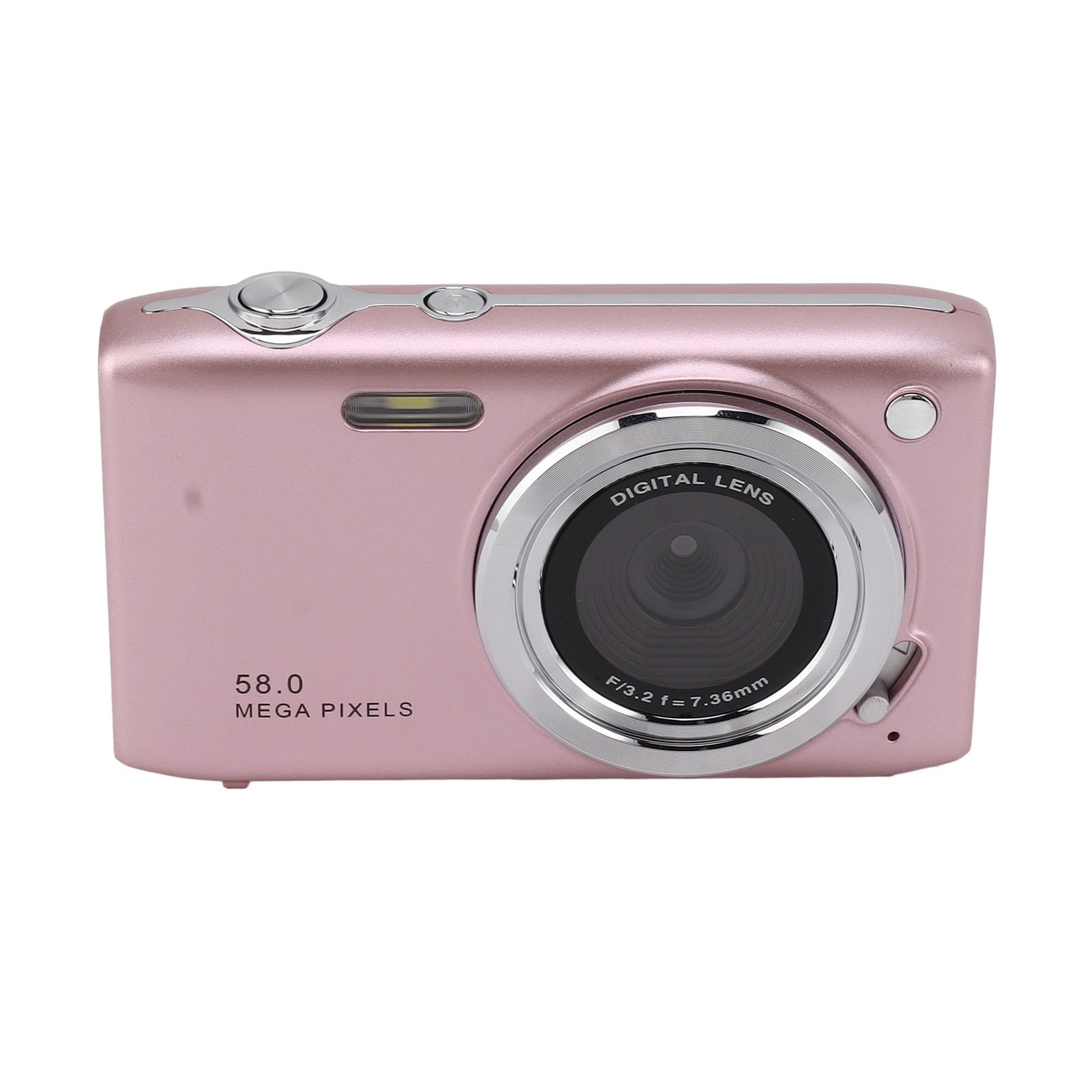 4K Digital Camera, 2.88 Inch IPS Screen, Slim and Lightweight Auto Focus Teen Small Camera, 58MP Auto Exposure for Travel (Pink)