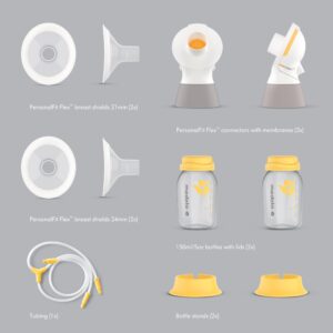 Medela Classic PersonalFit Flex Double Pumping Kit for Electric Breast Pumps Compatible with Freestyle, and Swing Maxi Breastpumps