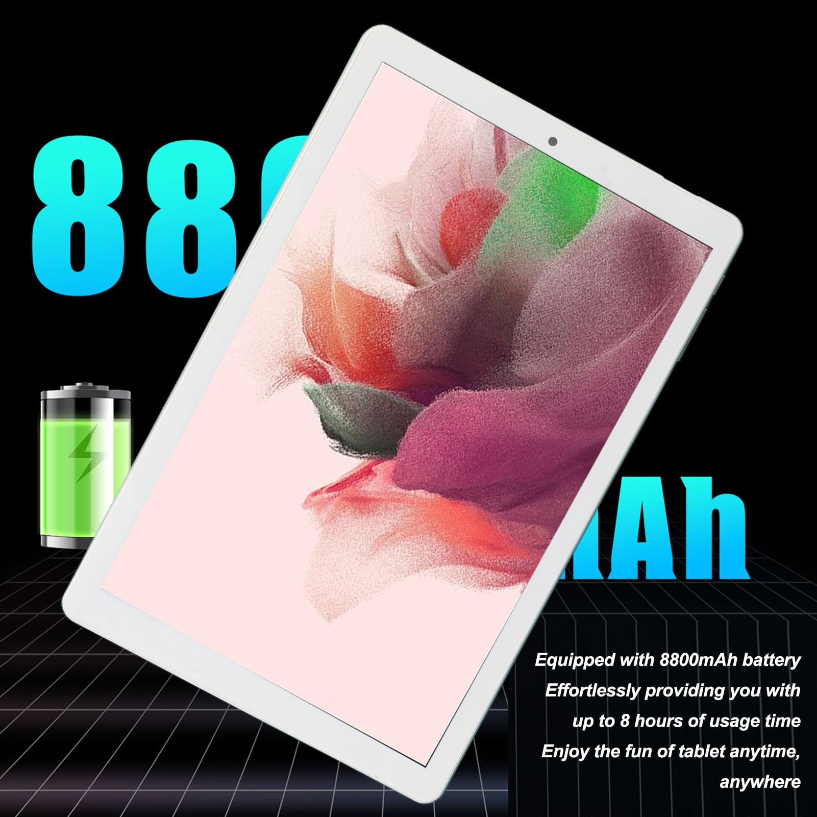 Acogedor 10.1 Inch Tablet for Android 11.0, 2 in 1 Smart Tablet, 5G WiFi 4GB RAM, 64GB ROM, 16MP Dual Camera and Speaker, MT6735 8 Core, HD Touch Display (US Plug)