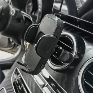 szyuchen car cell phone holder mount for jeep wrangler (2007-2024) jl jk 4xe gladiator (2020-2024) rubicon sahara jku sport s mojave x accessories circular air vents cellphone mobile phone stand