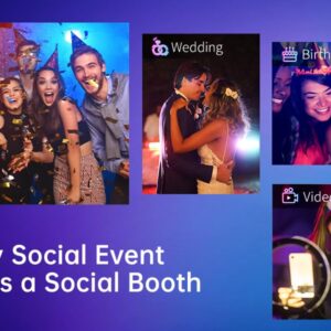 MBOBAO 360 Photo Booth Machine for Parties, 360 Video Booth Machine with RGB Ring Light,Free Custom Logo for Live Streaming Wedding Birthday Events (31.5in for 1-4 People+Flight Case)