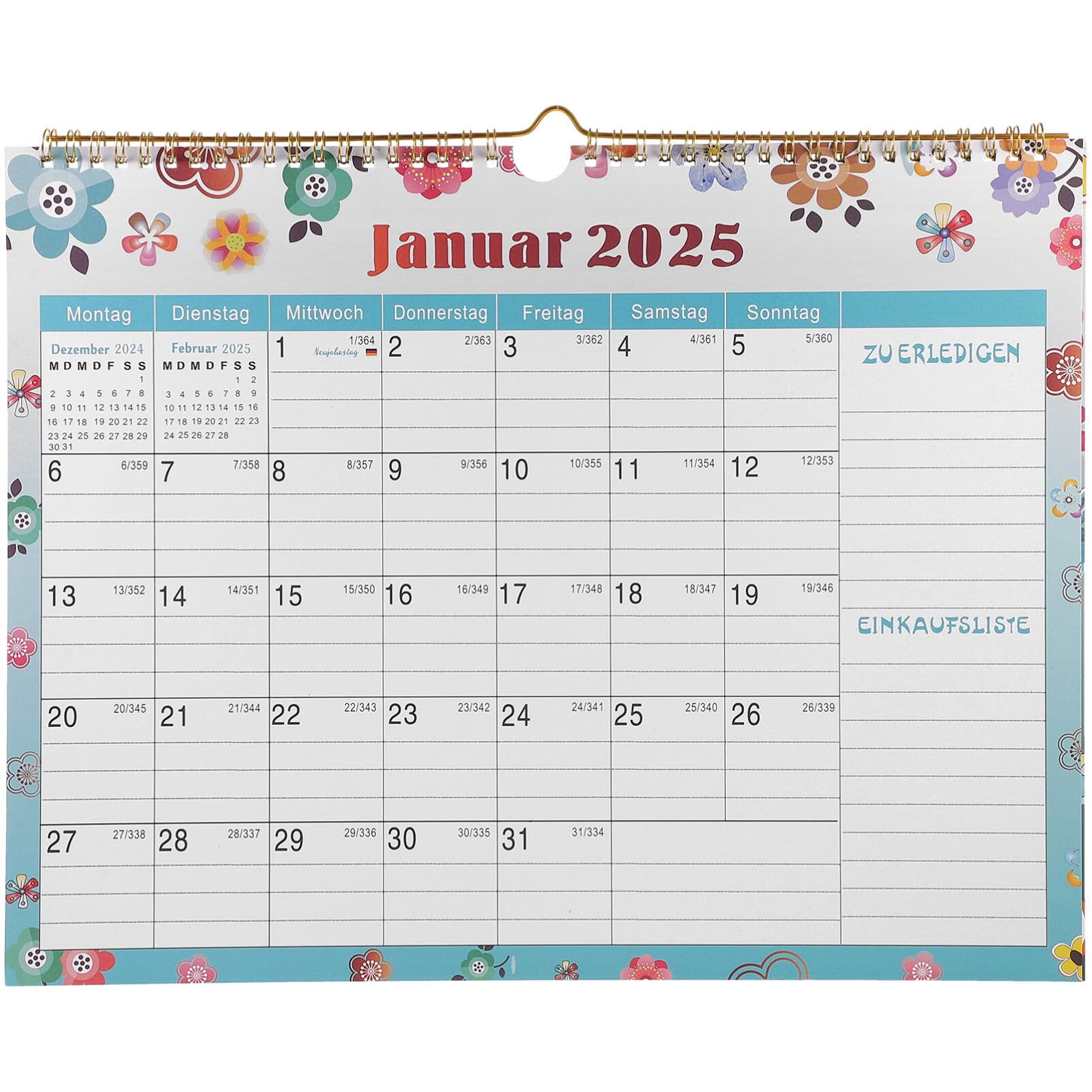 BESTOYARD 2025 Countdown Calendar Home Hanging Calendar Household Daily Use Calendar Sturdy Calendar Family Wall Calendar Wall Calendar Art Paper Dating Original Design Small Wall Calendar