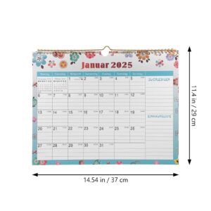 BESTOYARD 2025 Countdown Calendar Home Hanging Calendar Household Daily Use Calendar Sturdy Calendar Family Wall Calendar Wall Calendar Art Paper Dating Original Design Small Wall Calendar