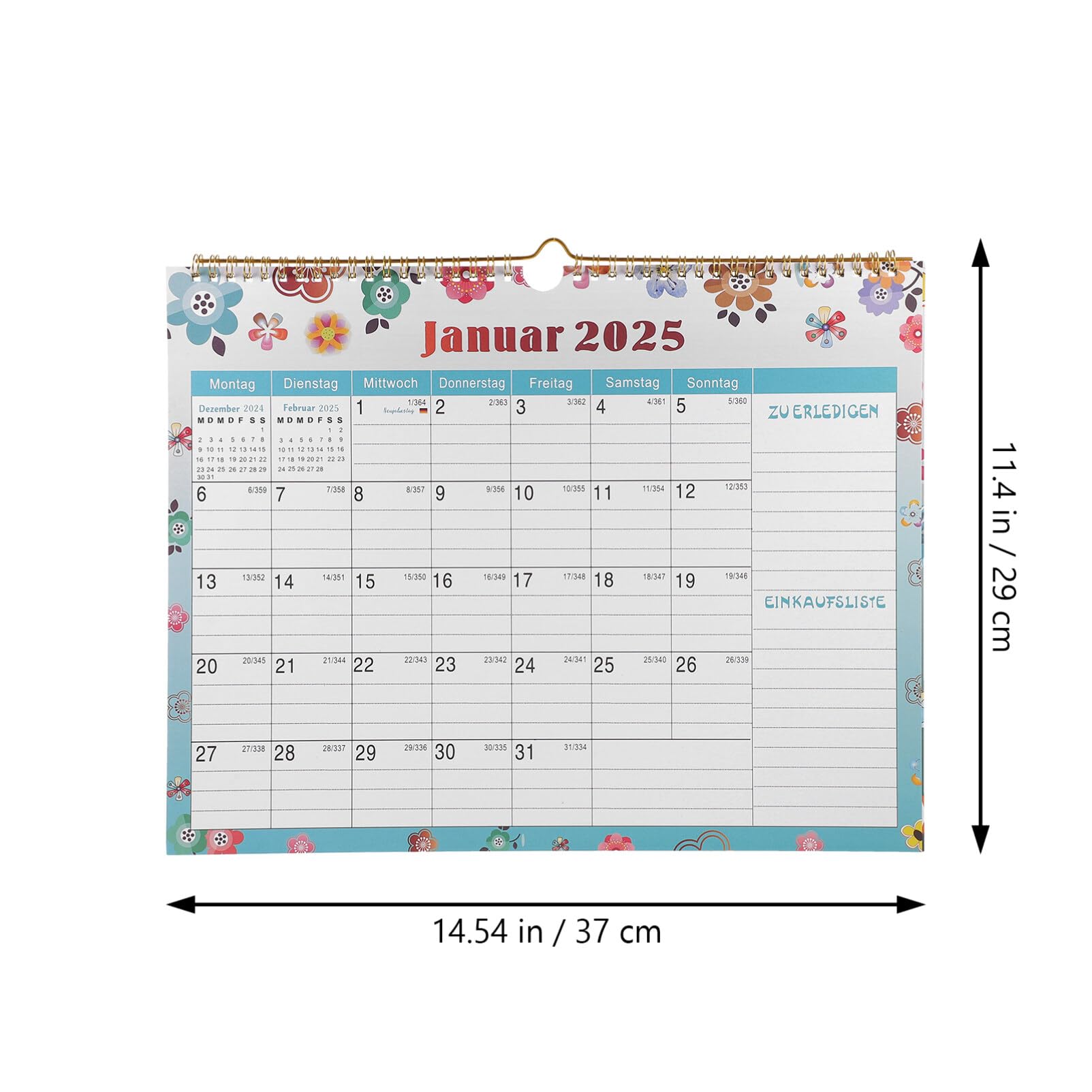 BESTOYARD 2025 Countdown Calendar Home Hanging Calendar Household Daily Use Calendar Sturdy Calendar Family Wall Calendar Wall Calendar Art Paper Dating Original Design Small Wall Calendar