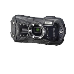 Ricoh WG-70 Waterproof Digital Camera (Black) 03868 Bundle with 256GB Memory Card, Carrying Case, Tripod, Corel Photo-Video-Art Suite + More (International Model)