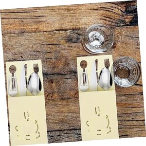 NOLITOY 8 Pcs Teapot Cutlery Bag Xmas Cutlery Bag Holiday Silverware Utensil Holder for Party Silverware Pouch Bag Flatware Holder Bag Christmas Silverware Bags Felt Cloth Tableware Sleeve