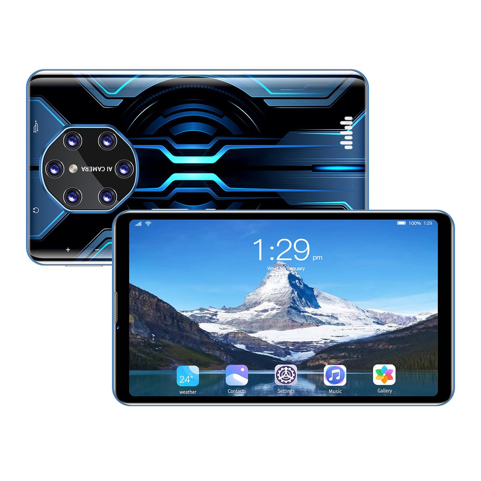 OAVQHLG3B Android Tablet 7in Tablet Android with IPS HD Screen WiFi Bluetooth Voice Call Video 1GB+16GB GPS Supports SIM 5.1 System Mini Gaming Tablet Reading Learning Tablet Small Tablet