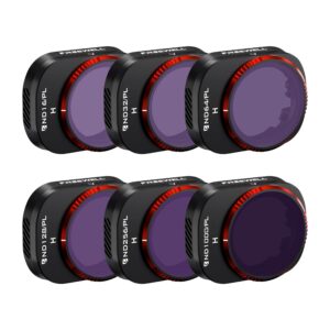 freewell bright day-6pack hybrid nd16/pl, nd32/pl, nd64/pl, nd128/pl, nd256/pl, and nd1000/pl compatible with mini 4 pro vivid color, rich contrast