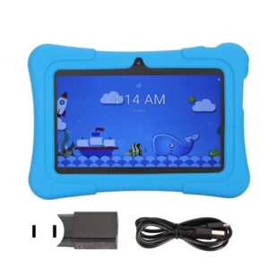 Zyyini 7 Inch Kids Tablet for Android 11, 2GB RAM 32GB ROM, WiFi, Bluetooth, Dual Camera Portable Tablets, Tablets with Tablets Case, for Learning, Entertainment (US Plug)