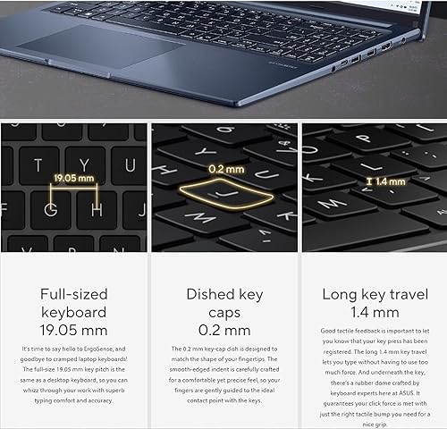 ASUS Vivobook 16 Laptop 2023 Newest, 16 inch Display, AMD Ryzen 7 5800HS Processor Up to 4.4 GHz (Beat i7-1195G7), 12GB RAM, 512GB SSD, WiFi 6, Chiclet Keyboard, Thin & Light, Windows 11 Home